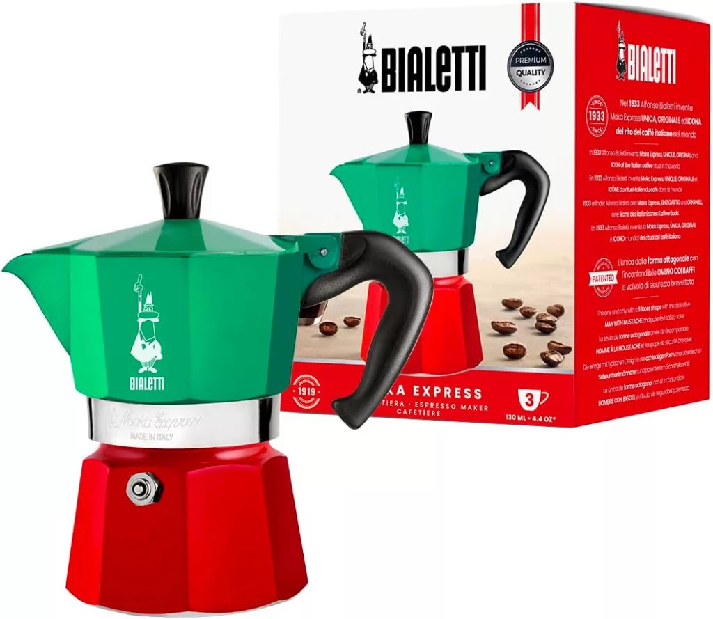 Bialetti Moka Express 5322 Alumínium Kávéfőző Zöld/Piros - 3