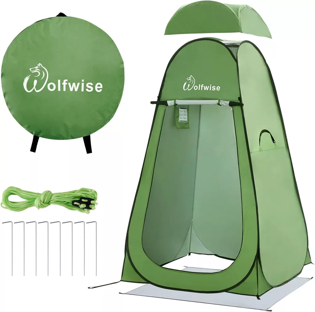 WolfWise Hordozható Pop-Up Öltözősátor - Zuhanyzó és WC Sáto