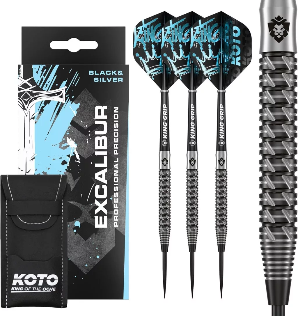 KOTO Excalibur 90% Darts Készlet 23g Fekete Ezüst - 3 Nyíl T